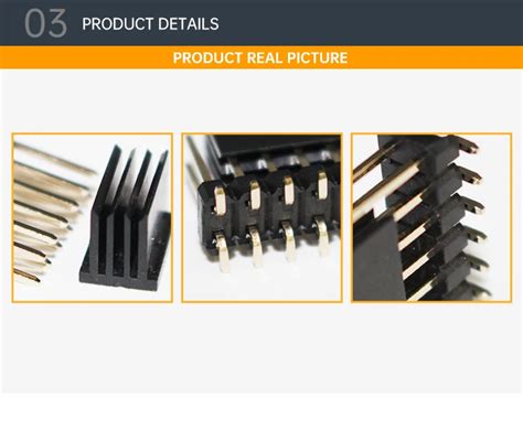 X X P Pin Header Single Double Row Pcb Connector Male Right Angle Pin Header Mm Male