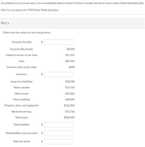 Solved Click Here To Access The Tvm Factor Table