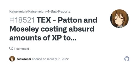 Tex Patton And Moseley Costing Absurd Amounts Of Xp To Promote