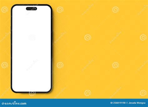 Black Realistic Smartphone Mockup Design With Blank Screen For