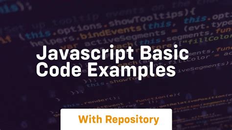 Javascript Basic Code Examples Youtube