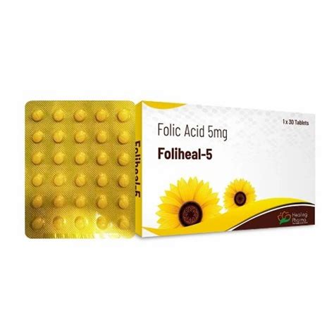 5mg Foliheal Folic Acid Tablet At ₹ 45strip Folic Acid Capsule In
