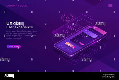 User Experience Concept Vector Isometric Illustration Mobile App Ux