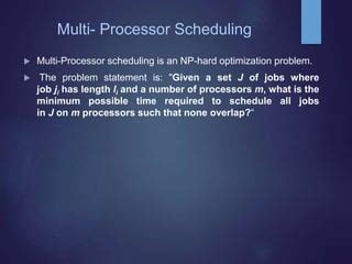 Multi Processor Scheduling PPT