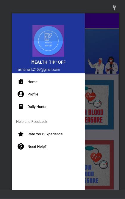 github tushartegwani health tip off android application android