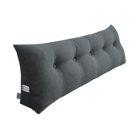 Soga 150cm Dark Grey Triangular Wedge Bed Pillow Headboard Backrest
