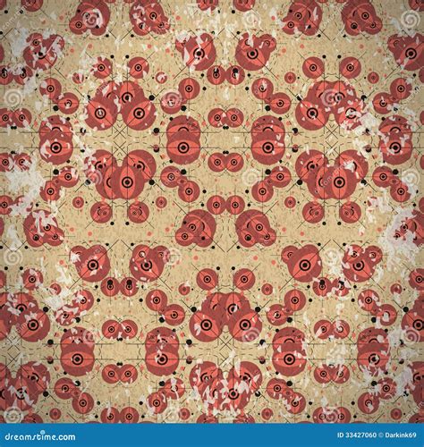 Abstract Seamless Pattern Of Circles Dashes Stock Vector Illustration Of Funny Composition