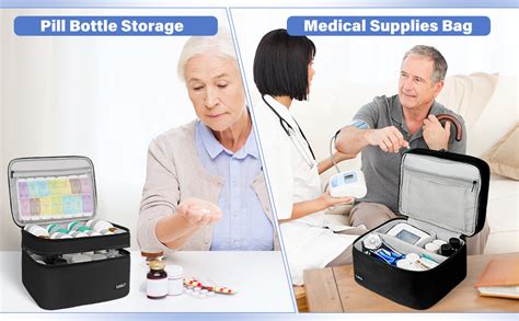Medicine Storage Bagdouble Layers Pill Bottle Organizer Bag Empty With