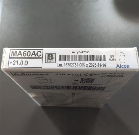 New Alcon Ma60ac Alcon Ma60ac Acrysof Intraocular Lens 210 D Exp 2026