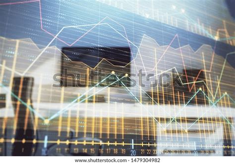 Stock Market Chart Desktop Office Computer Stock Photo Shutterstock