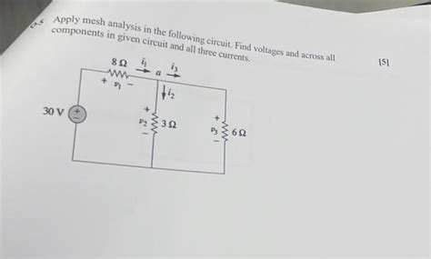 Solved Apply Mesh Analysis In The Following Circuit Find Chegg