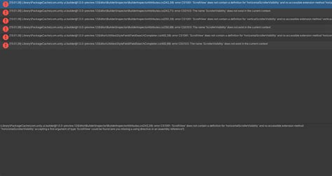 Errors When Opening Master With Unity F Issue Unity Technologies