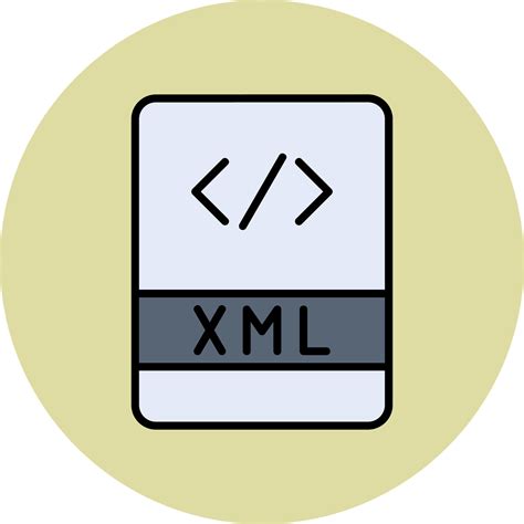 Xml File Vector Icon Vector Art At Vecteezy