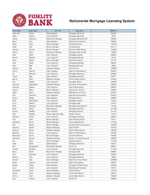 Fillable Online NMLS Marketing Report Updated With Nicknames 3 Xlsx Fax Email Print PdfFiller