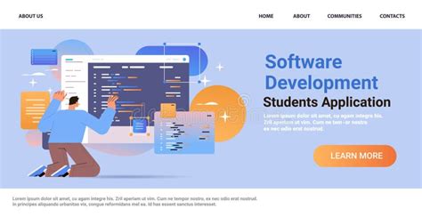web developer creating program code development of software and