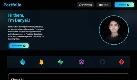 Portfolio Webdevelopment Flutterweb Githubpages Personalbranding