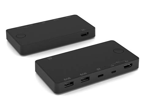 nÖrdic kvm svitsj 2 til 1 usb c and hdmi 4k60hz 2xusb a