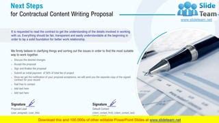 Contractual Content Writing Proposal PowerPoint Presentation Slides PPT