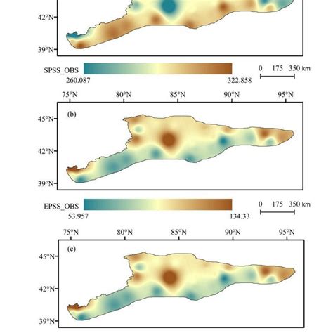 Spatial Distribution Of The Average Value Of The Spss A1 A4 Epss