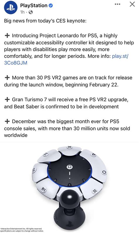 Playstation Making A New Highly Customizable Controller For Those With Disabilities 🎮 R