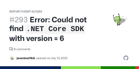 Error Could Not Find NET Core SDK With Version Issue Dotnet Install Scripts