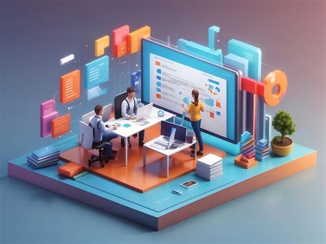 Premium Photo 3d Project Management Concept Design And Programming On