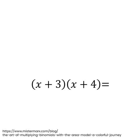 The Art Of Multiplying Binomials With The Area Model A Colorful