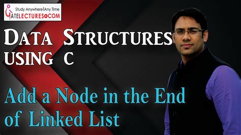 Data Structures Using C Add A Node In The End Of A Linked List YouTube