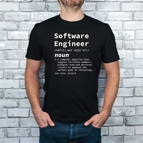 Software Engineer Definition Shirt Funny Tech Tee Computer Science