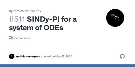 Sindy Pi For A System Of Odes · Issue 511 · Dynamicslabpysindy · Github
