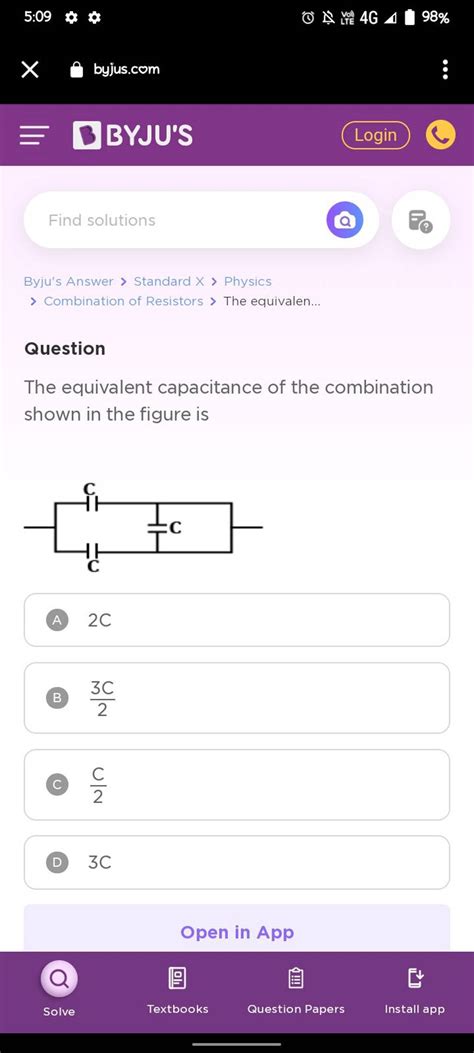 5 09 find solutions byju s answer standard x physics combination o