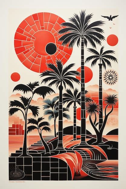 열대 패턴 프리미엄 벡터