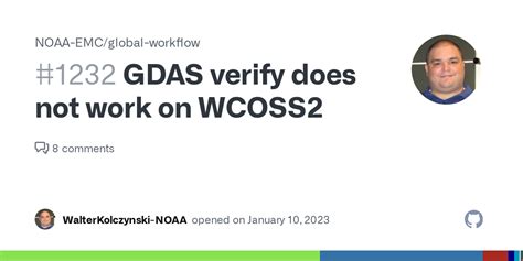 GDAS Verify Does Not Work On WCOSS Issue NOAA EMC Global Workflow GitHub