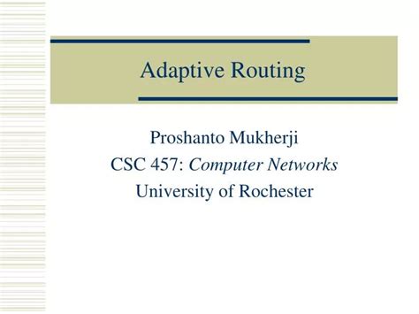 PPT Adaptive Routing PowerPoint Presentation Free Download ID