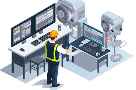 Premium Photo Industrial Programer Engineer Programing Cnc Machine Or