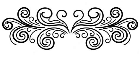premium vector abstract curly element for design swirl curl divider