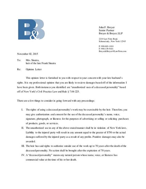 Opinion Letter