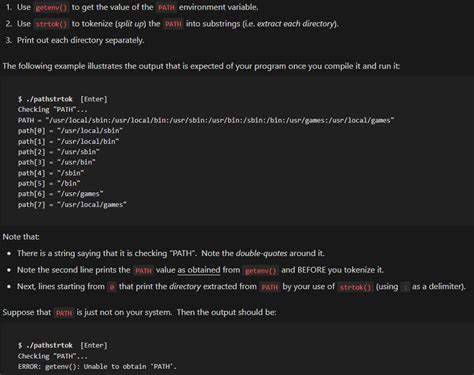 Solved Use Getenv To Get The Value Of The PATH Chegg