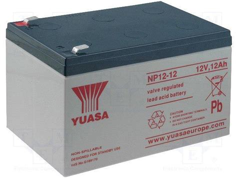 Yuasa Np12 12 Vrla Lead Acid Battery 12v 12ah Lazada Singapore