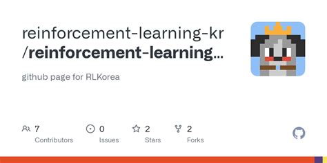 GitHub Reinforcement Learning Kr Reinforcement Learning Kr Github Io