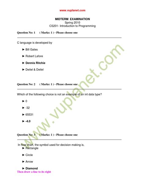 spring 2010 cs201 introduction to programming then draw a line to its