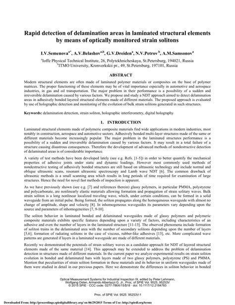 Pdf Rapid Detection Of Delamination Areas In Laminated Structural Elements By Means Of