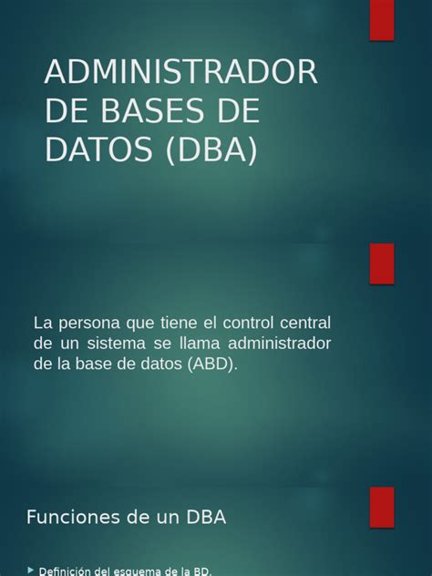 Administrador De Bases De Datos Dba Pdf