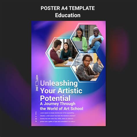 Free Psd Gradient Education Template Design