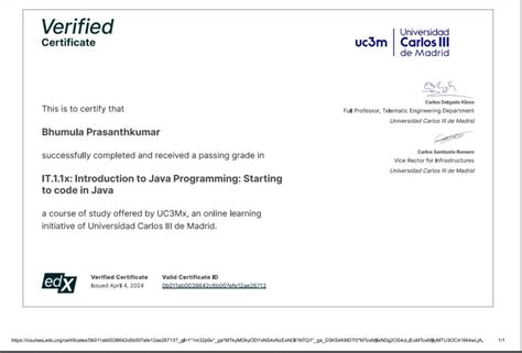 Prasanthkumar Bhumula On Linkedin Java Programming Onlinelearning Edx Uc3mx