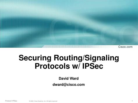 ppt securing routing signaling protocols w ipsec powerpoint