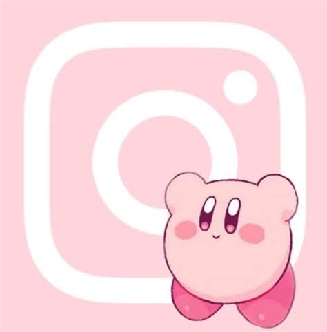 Kirby Instagram Icon Kawaii App Purple Wallpaper Iphone Iphone Photo App