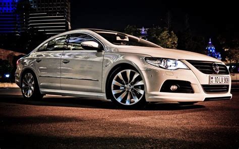 Download Wallpapers Volkswagen Passat Cc Tuning Night Headlight