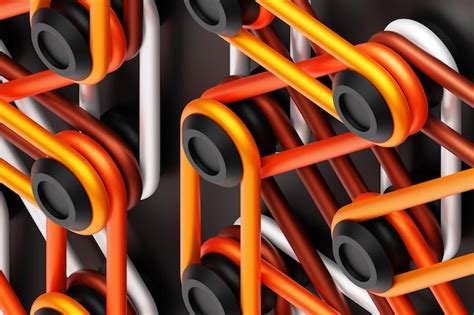 Premium Photo 3d Illustration Intricate Geometric Pattern Of Convex Fasteners And Straps