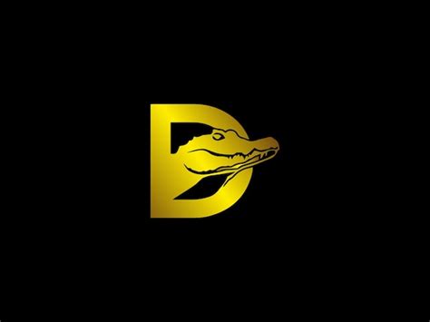 D 로고 디자인 프리미엄 벡터